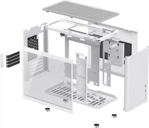Boitier Mini Tour Micro-ATX Jonsbo D30 avec panneau vitré (Blanc) à ...