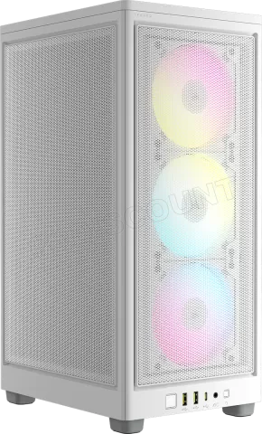 Boitier Mini Tour Mini-ITX Corsair iCue 2000D Airflow RGB (Blanc) à ...