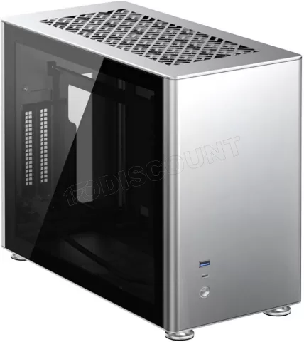 Boitier Mini Tour Mini ITX Jonsbo A4 avec panneaux vitrés (Argent) à ...