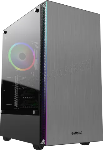 Boitier Moyen Tour ATX Gamdias Mars E1 RGB avec panneaux vitrés (Noir) à prix bas