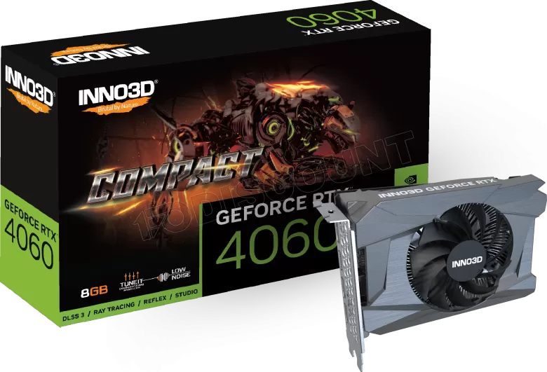 Carte Graphique Nvidia Inno3D GeForce RTX 4060 Compact 8Go Mini ITX à ...