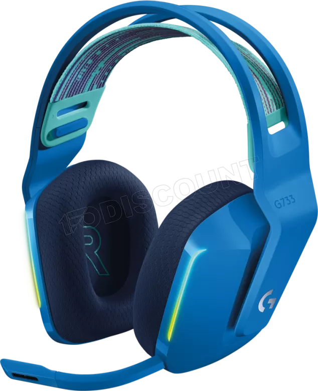 Casque Gamer sans fil Logitech G733 Lightspeed RGB (Bleu) à prix bas