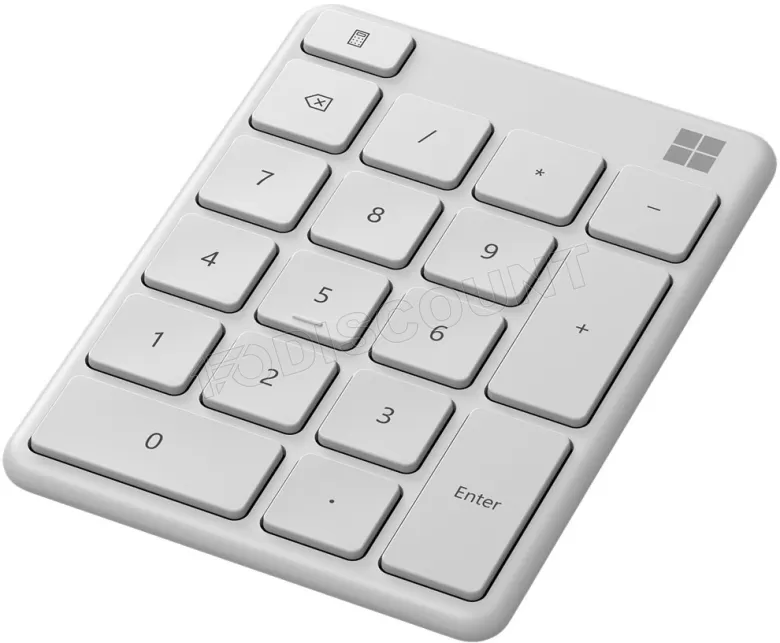 Pavé Numérique sans fil Bluetooth Microsoft Number Pad (Blanc) à prix bas