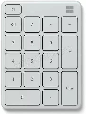 Pavé Numérique sans fil Bluetooth Microsoft Number Pad (Blanc) à prix bas