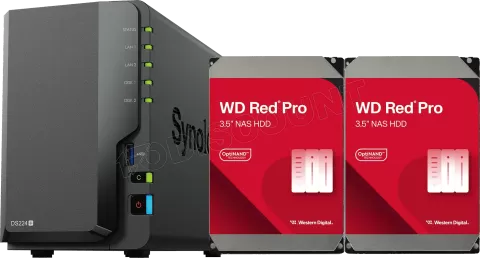 Serveur NAS Synology DiskStation DS224+ - 4To (2x2To) WD Red Pro à prix bas